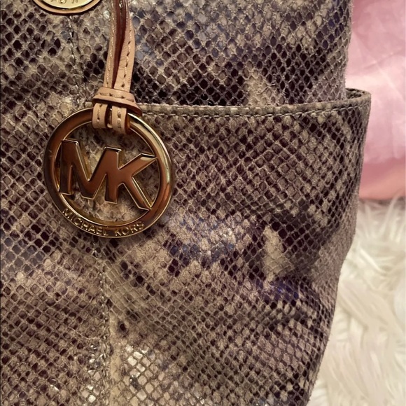 Michael Kors | Bags | Michael Kors Snake Print Shoulder Bag | Poshmark